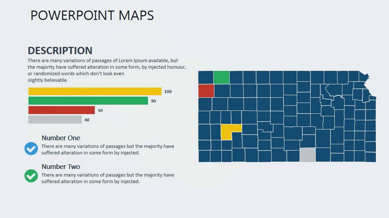 Map of USA State ✔ PowerPoint maps of Kansas with Counties