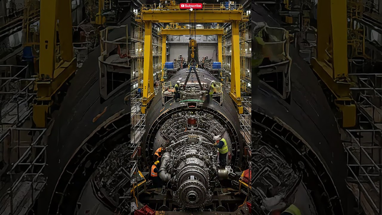 Inside a gigantic power generator: #shorts #industrial #engineering #bigengine #viralshorts #factory
