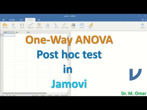 One Way ANOVA Post hoc test in Jamovi