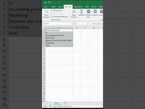 #Excel Name Box #Name for List for columns in Excel