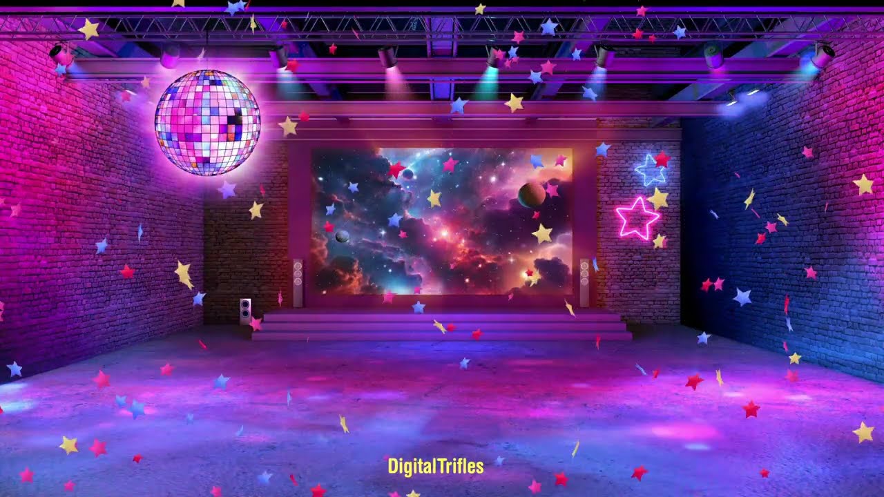 Animated VTuber Background, Stage and Decor, Twitch Stream Assets, Loop, 4K, Dance, Sing, Karaoke