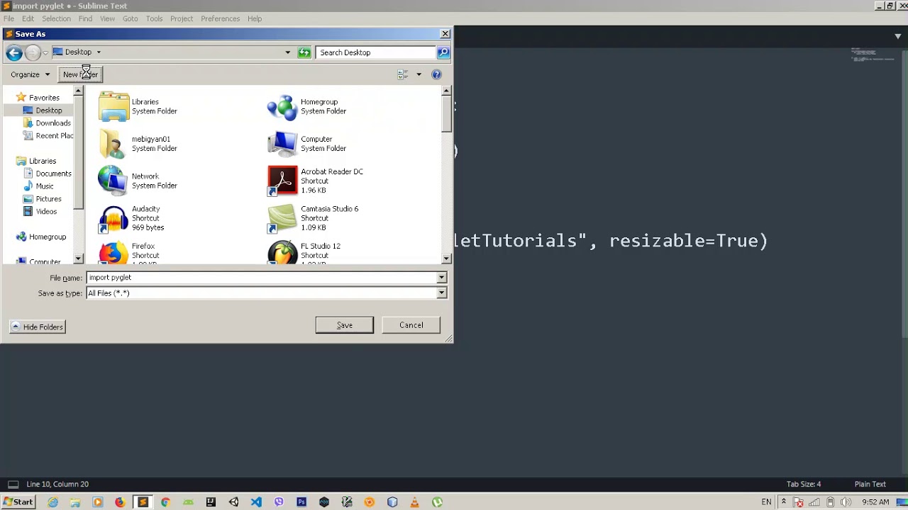 Pyglet Tutorials - 1 - Creating a basic window