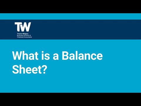 What is a balance sheet?