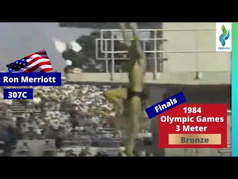 1984 Ron Merriott - Team USA - 307c - Mens 3 Meter diving - Olympics Games Diving