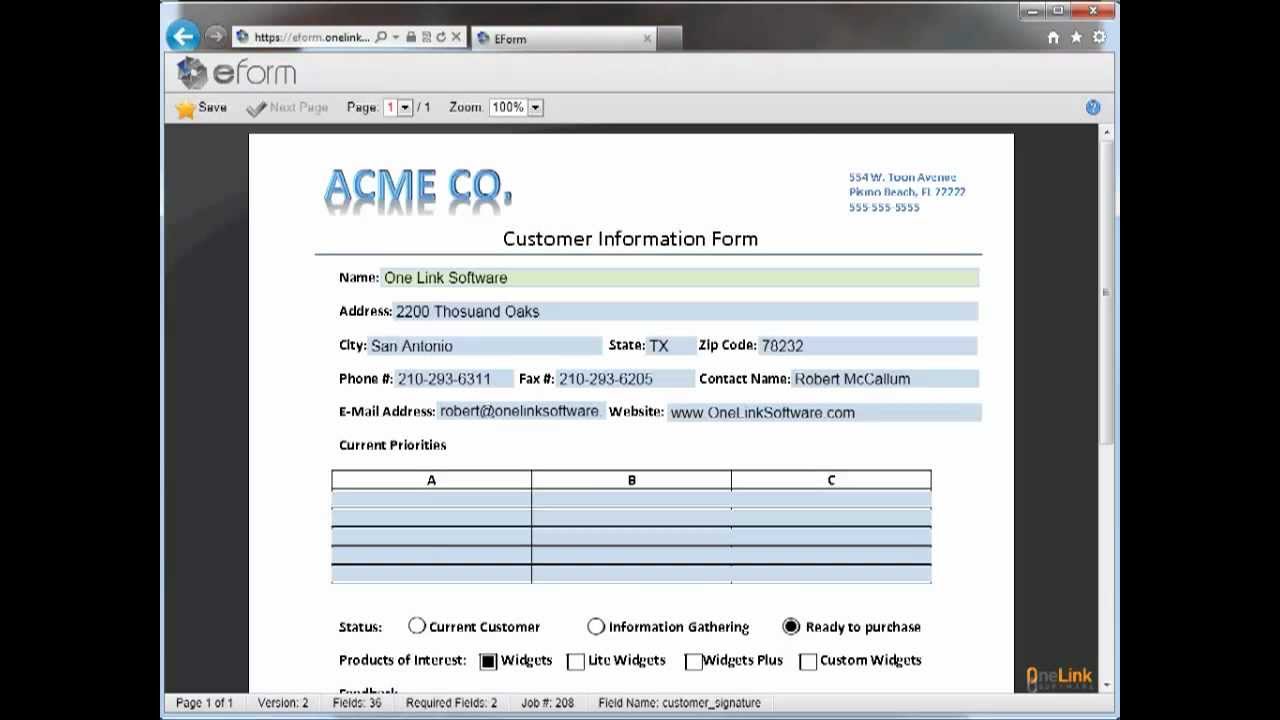 Electronic Forms - Introduction to eform