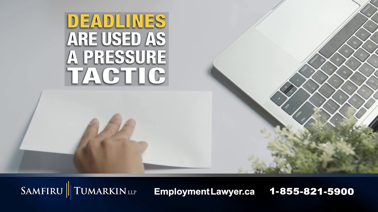 Samfiru Tumarkin LLP - Severance Pay Deadlines Are a Pressure Tactic