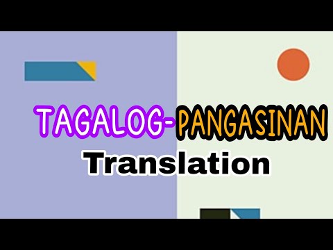 Tagalog- Pangasinan Translation | How to speak pangasinan | Leslie Mondero