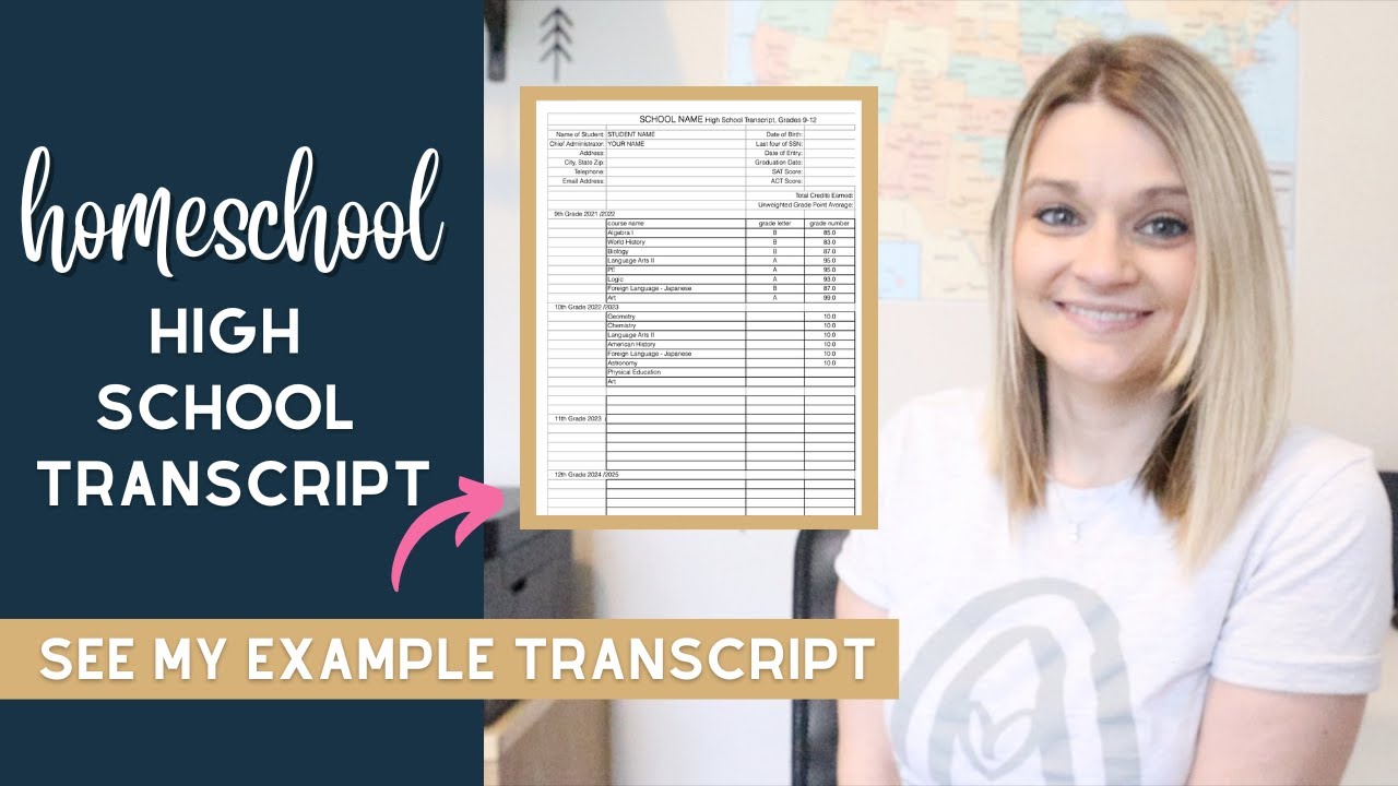 HOMESCHOOL TRANSCRIPT | Homeschool High School | How to make a homeschool transcript | Homeschool