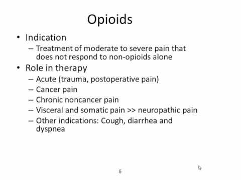 Overview of opioids