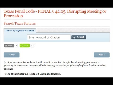 Texas Penal Code 42.05-- I Don't Even Live In Stupid Ole Texas 🤦♀️