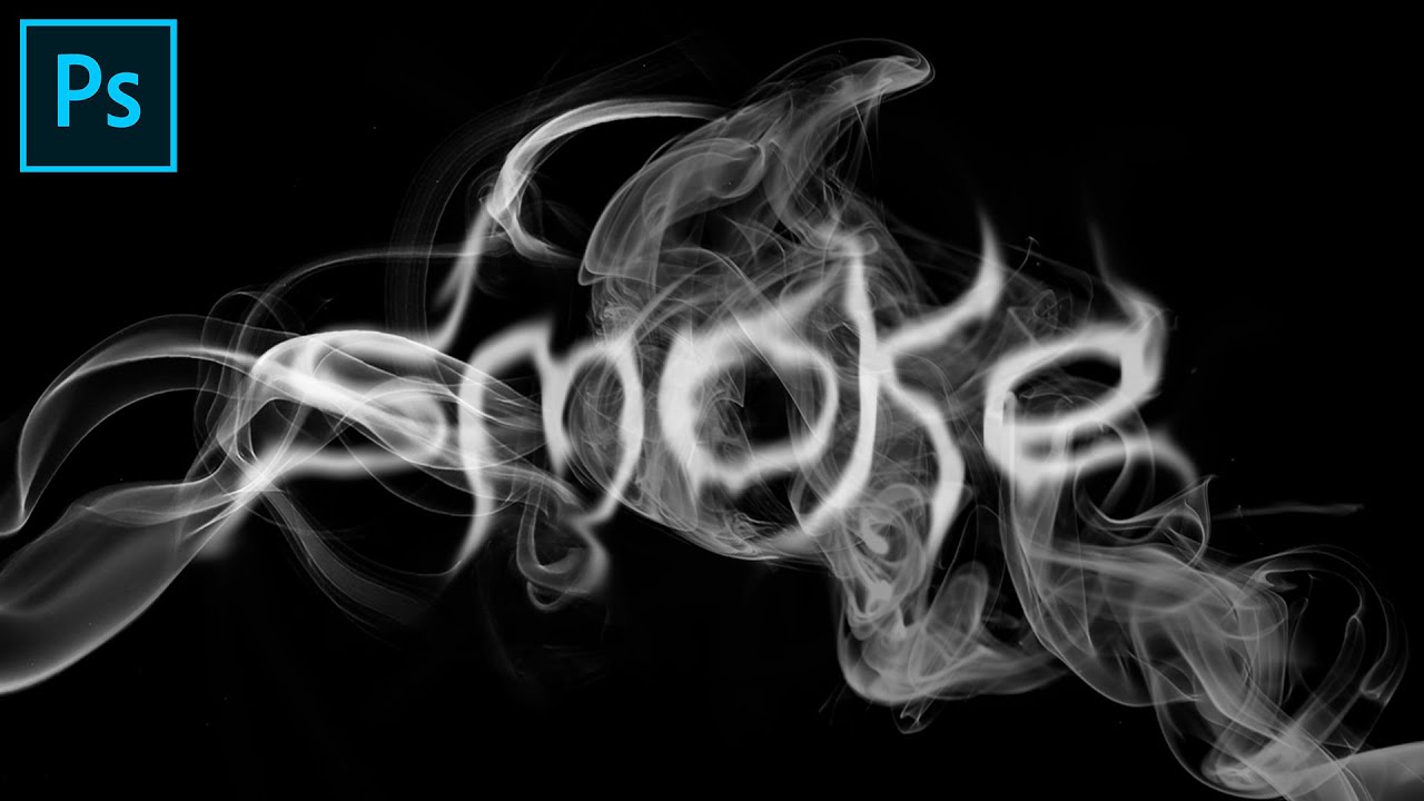 Create a SMOKE TEXT in Adobe photoshop | Photoshop Text effects #photoshoptutorial
