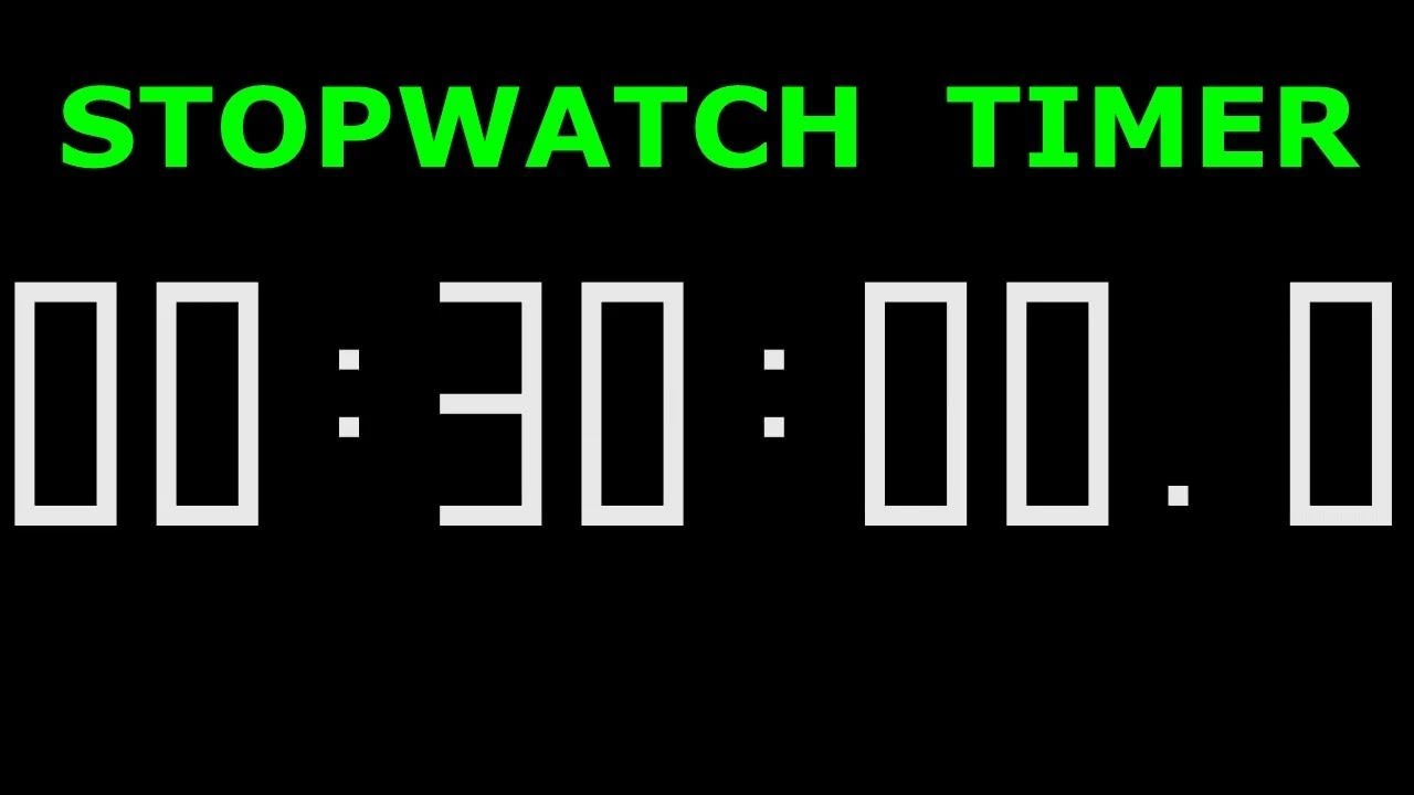 Stopwatch digital timer 30 minutes counter 720p Ep.048