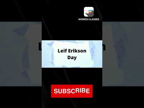 Leif Erikson Day meaning | Word pronounce | English Speaking | English | WordsClasses | #Shorts
