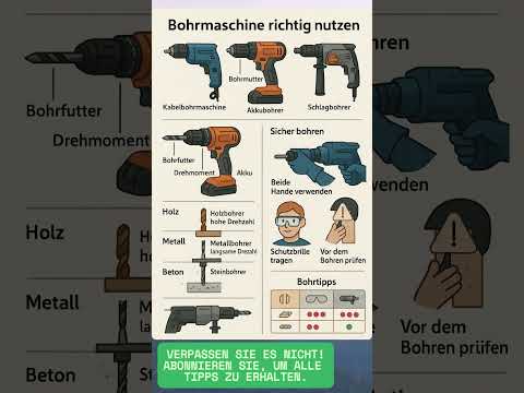 Bohrmaschine richtig nutzen – So geht’s! #bohren #werkzeug #elektrotechnik
