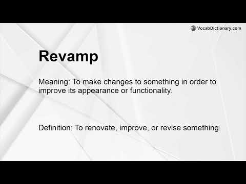 Revamp Meaning