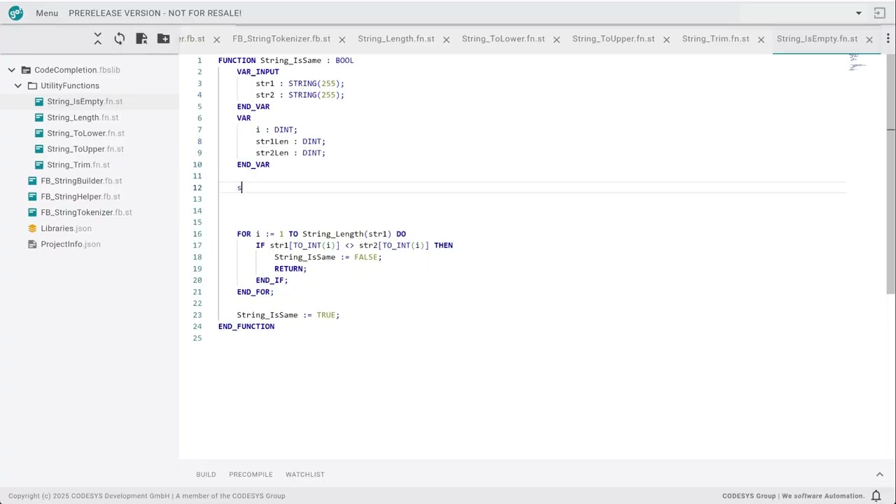 Code Completion in CODESYS 4 (prototype): Edit existing code
