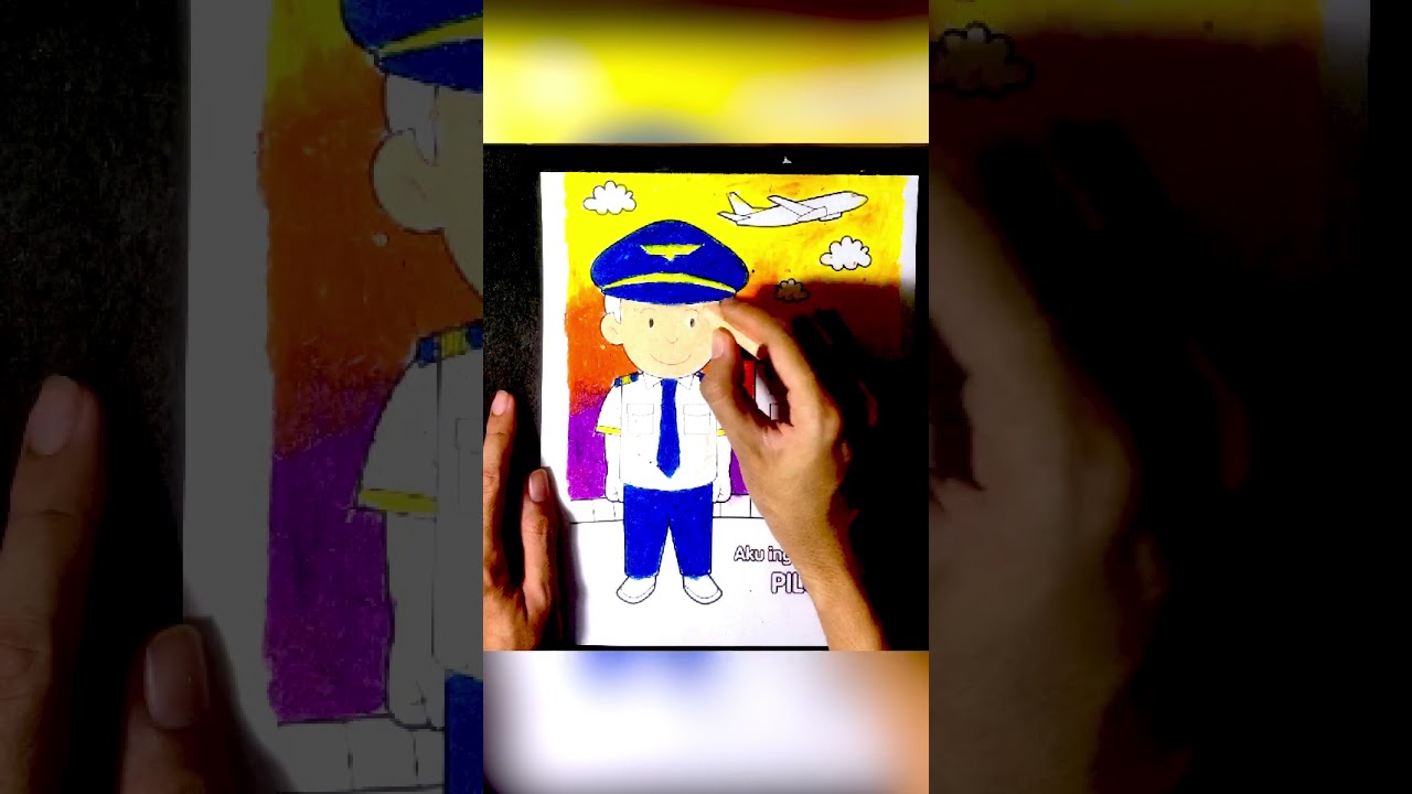 Mewarnai Gambar Pilot