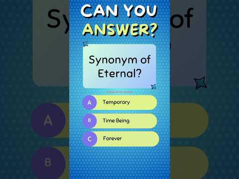 We have heard eternal more than once!😅 #competitiveexam #synonyms