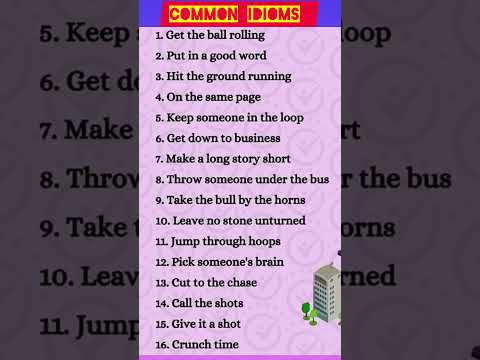 Common Idioms Related to Office #shorts #trending #letslearn #education #youtubeshorts