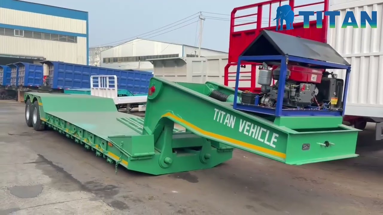 Video of 2 Axle 70 Ton RGN Lowboy Trailer for Sale