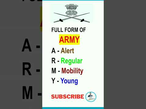 ARMY fullform / fullform of ARMY / army acronym / acronym of army #army#indianarmy#fullform #shorts