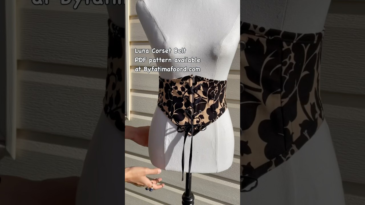 DIY Corset Belt + PDF pattern #sewing #sewingpatterns