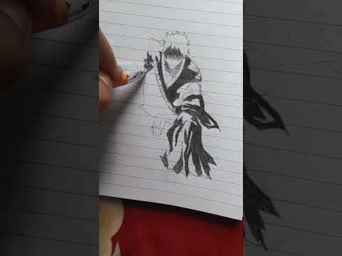 #shorts#shortsfeed#drawing#anime#animedrawing✨📈🔥#ichigo#bankai#bleach#sketch#pensketch#art