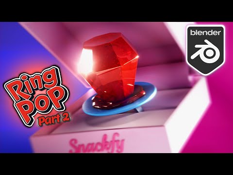 MAKING 3D RING POP in BLENDER 3D | PART 2