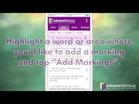 Inductive Bible Study Tutorial - Create Marking