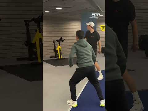 Jannik Sinner warming up before the match against Medvedev- ATP Finals 2024