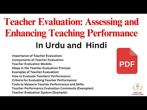 Teacher Evaluation: Assessing and Enhancing Teaching Performance.