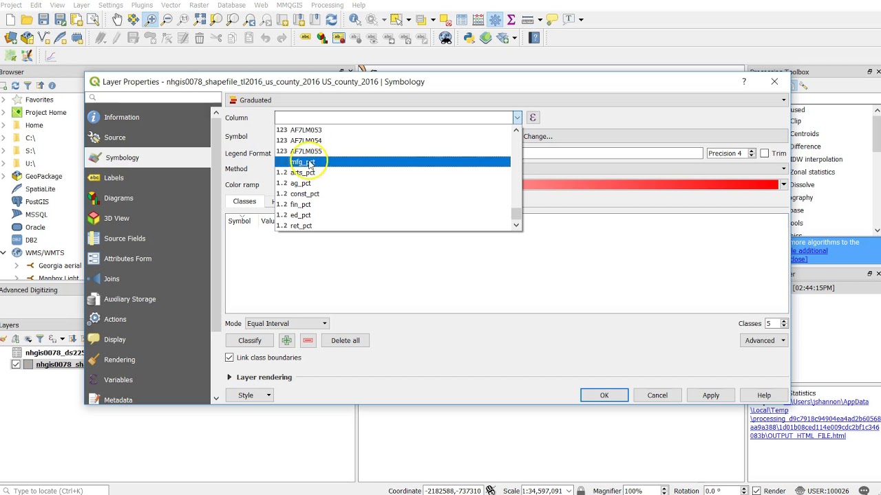 Making a quick choropleth map for QGIS