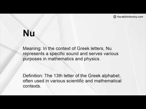 Nu Meaning