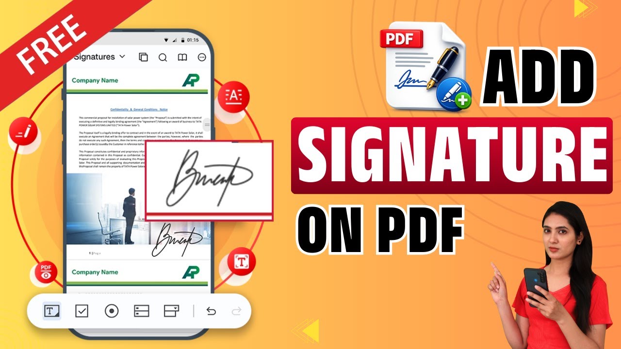 Add Signature on PDF Using Phone for Free App | Sign PDF on Android & iPhone #signpdf #freeapp