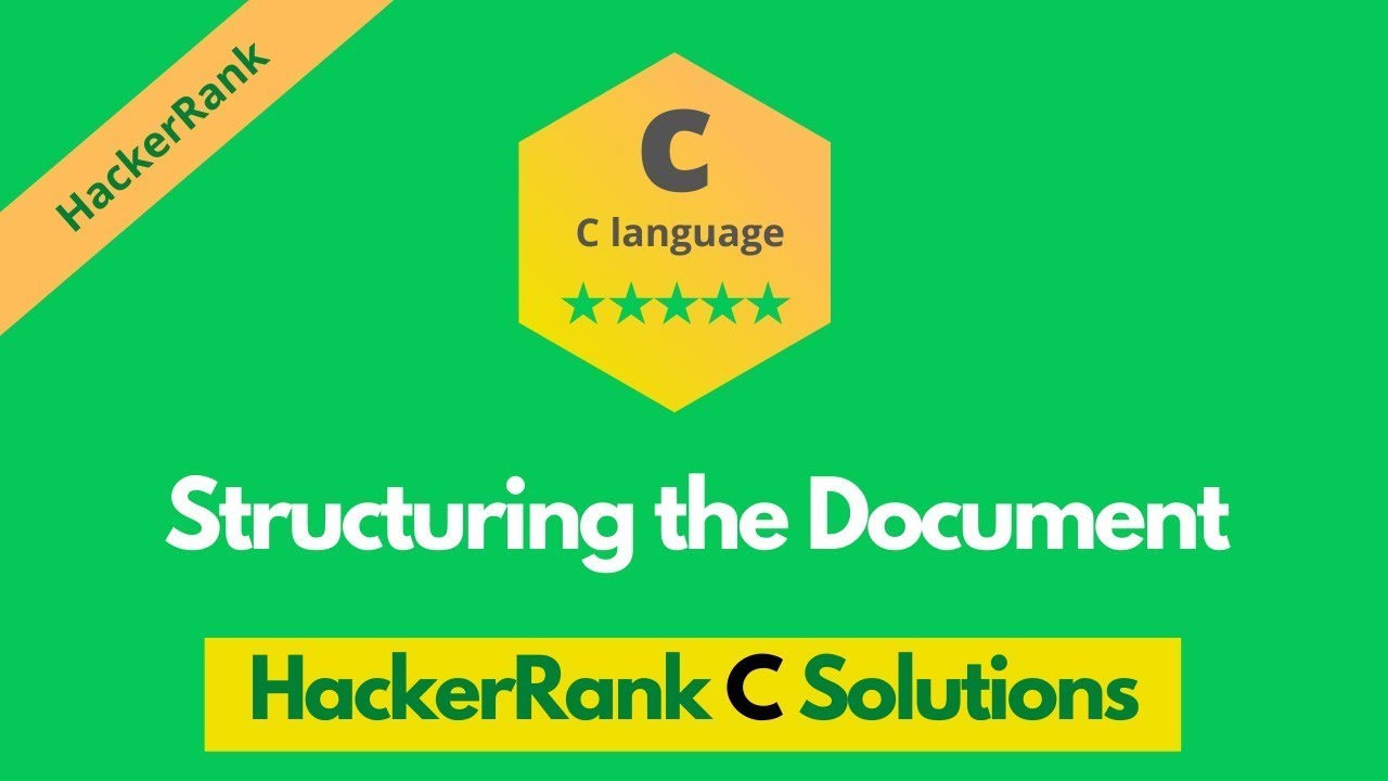 HackerRank Structuring the Document problem solution in C | C solutions | Programmingoneonone