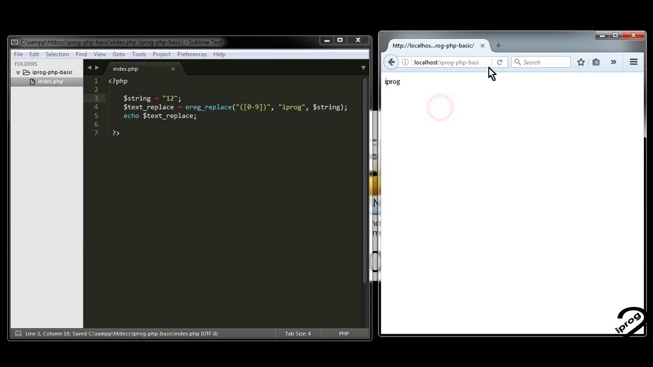 tutorial 39   iprog php ereg replace function