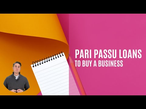 Using pari passu loans to buy a business