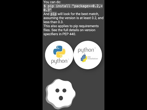 How to pip install a package with min and max version range? #shorts