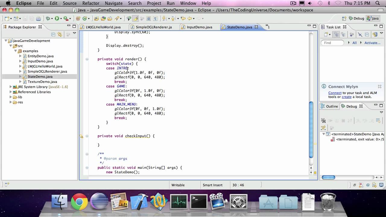#6 LWJGL Game States - LWJGL Tutorials