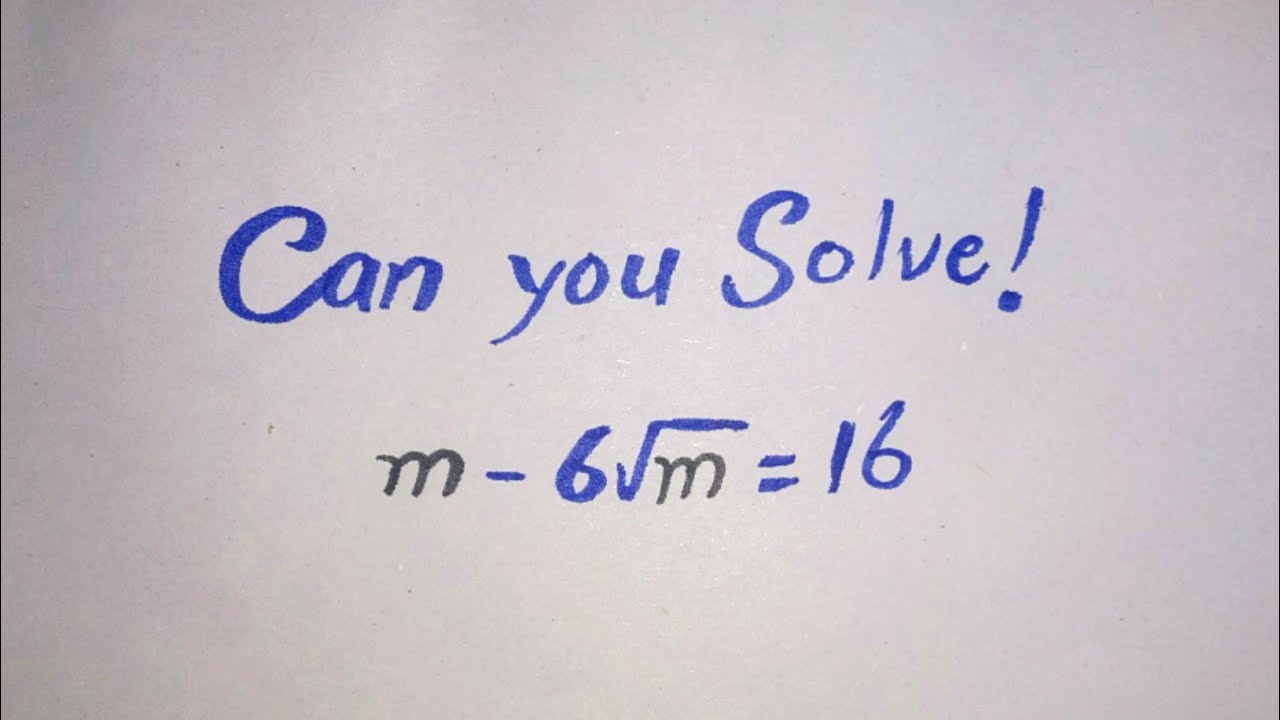 A Nice Math Olympiad Algebra Problem || How to Solve This?