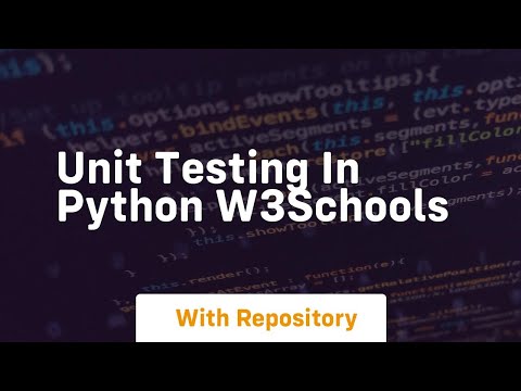 unit testing in python w3schools