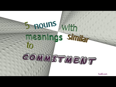 commitment - 6 nouns having the meaning of commitment (sentence examples)