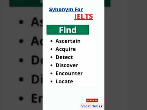 Synonym for IELTS | Synonym of find #ieltspreparation #vocab #englishshorts #synonyms @Exam_times_100