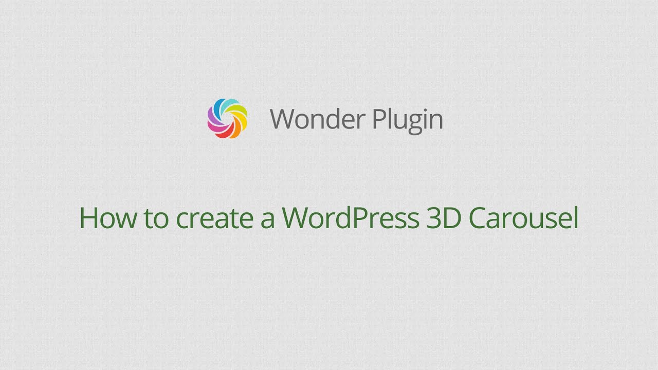How to create a WordPress 3D Carousel