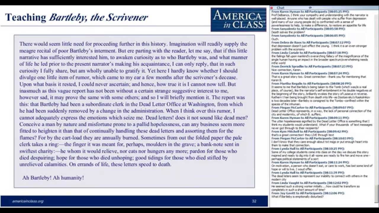 Teaching Bartleby, the Scrivener