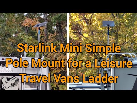 Simple Starlink Mini RV Ladder Pole Mount