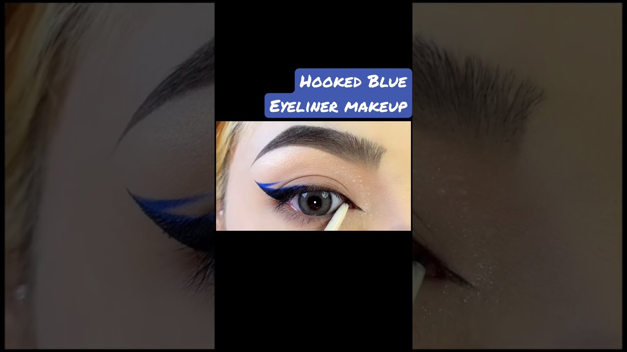 EASY! Hooked blue eyeliner makeup tutorial for beginners