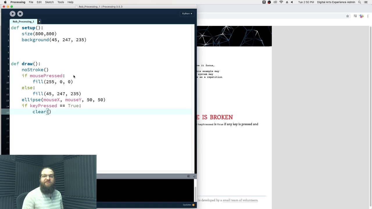 Rob Draws with Python in Processing