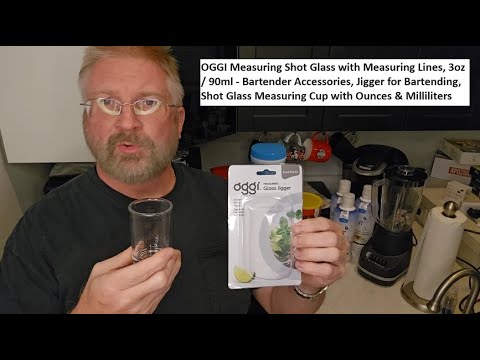 OGGI Measuring Shot Glass with Measuring Lines, 3oz 90ml Bartender Accessories Jigger for Bartending