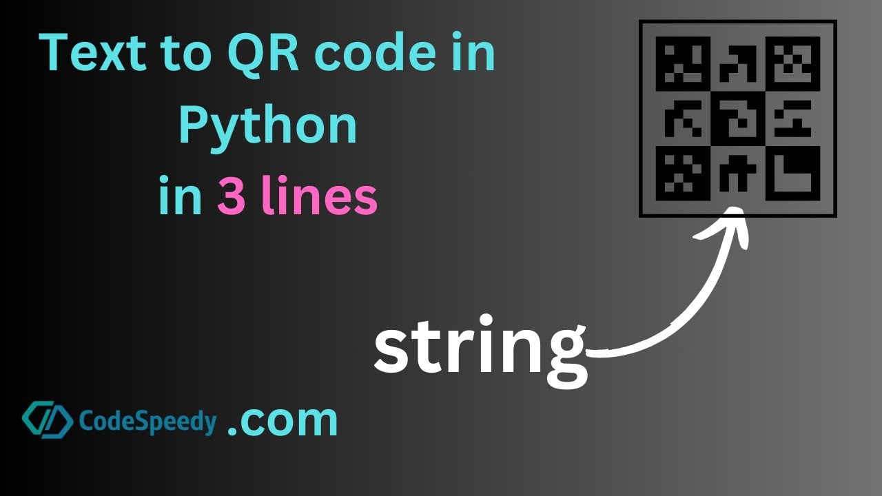 Text to QR code in 3 lines using Python